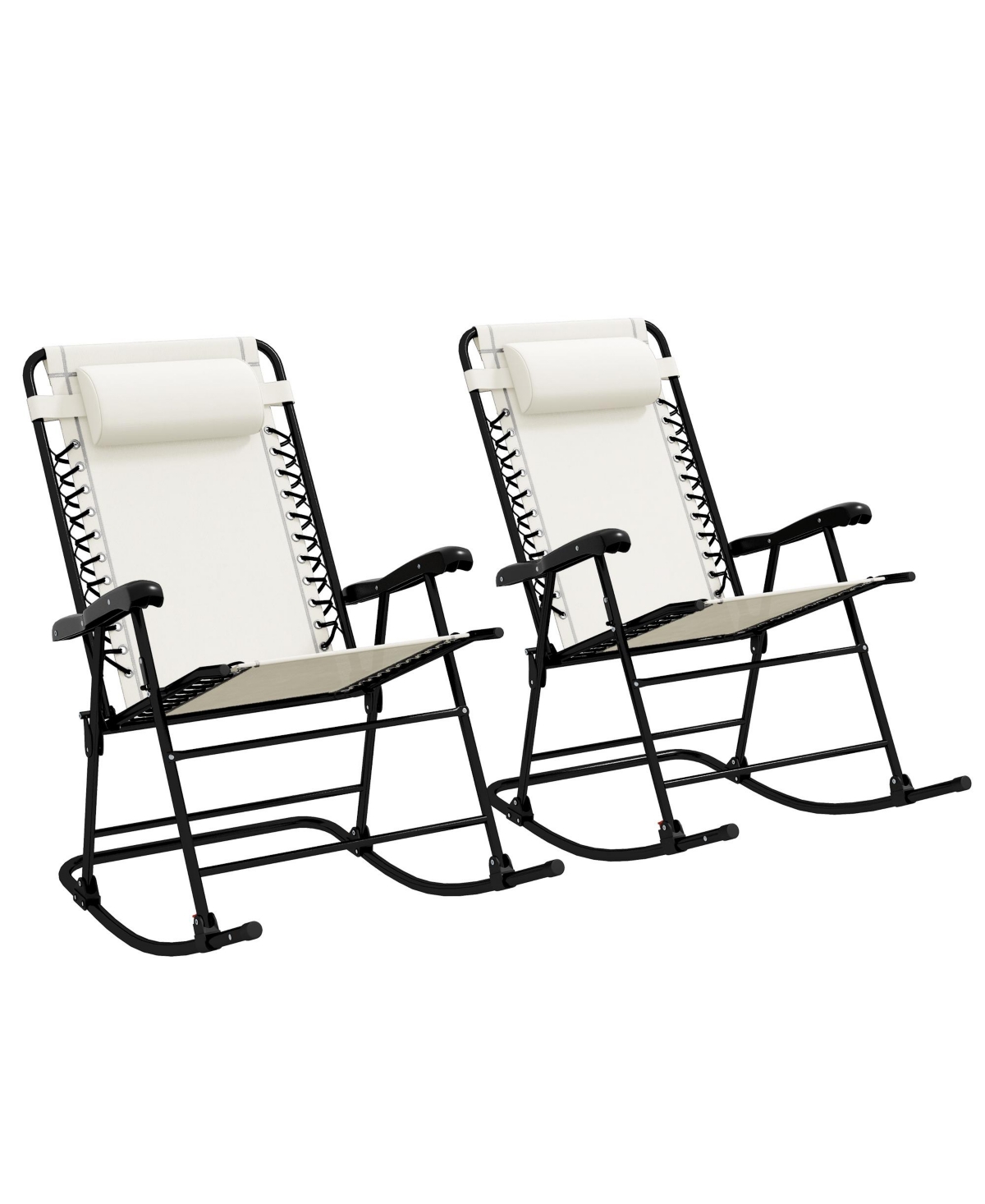 Click here for Outsunny Folding Outdoor Rocking Chair Set of 2 w/... prices