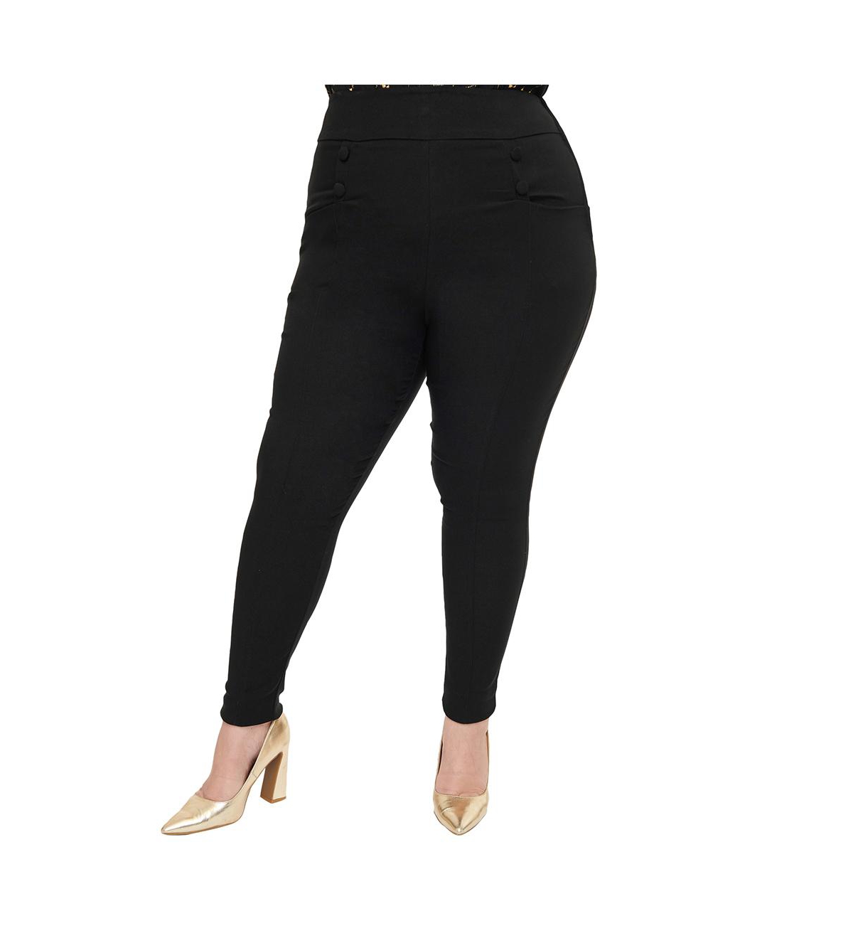 Click here for Unique Vintage Plus Size High Waist Cigarette Pant... prices