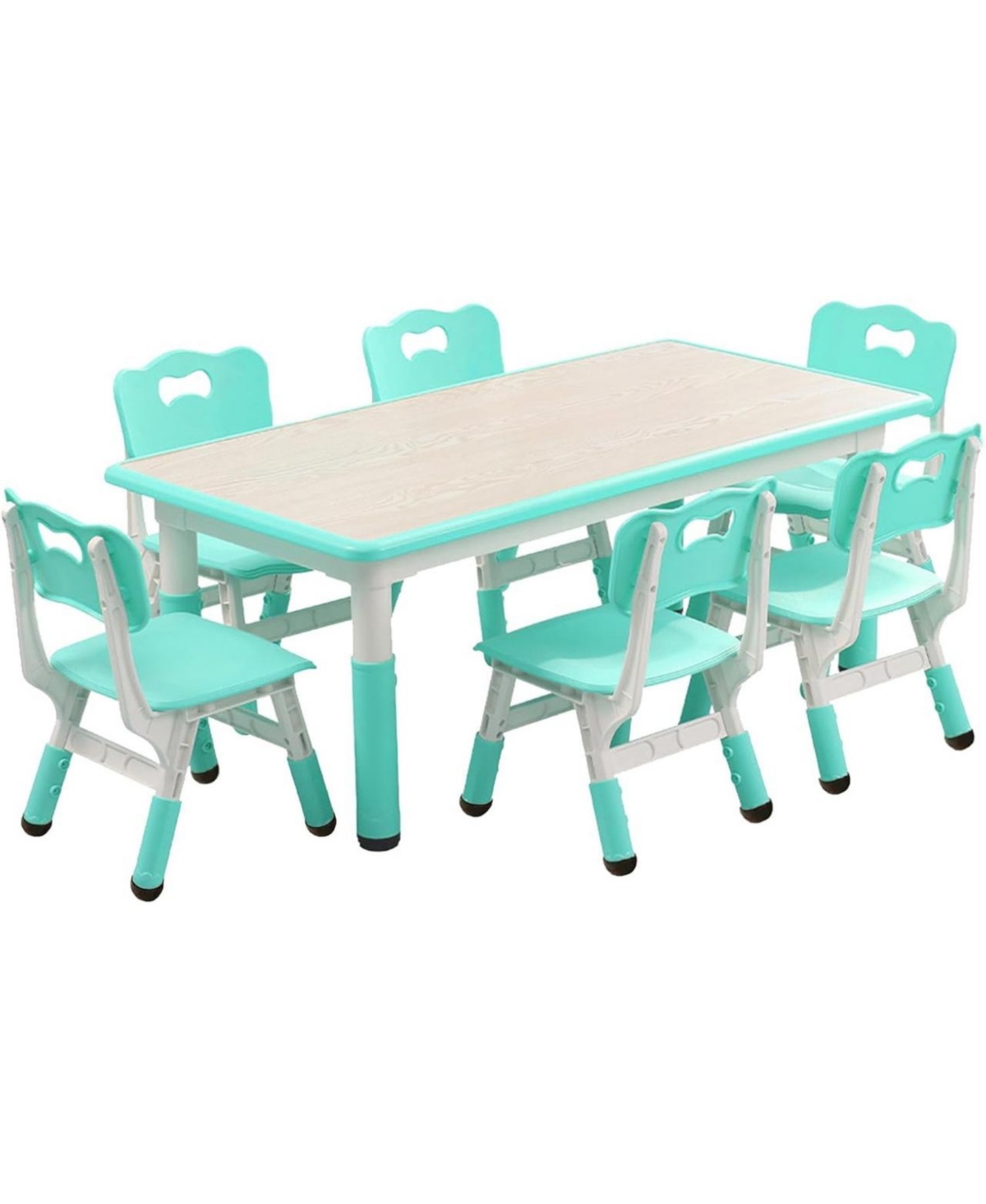 Click here for gaomon Modern Kids Study Table and 6 Chair Set  47... prices