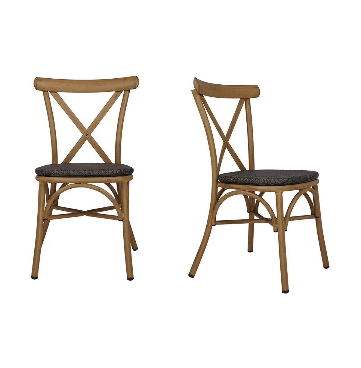 Click here for Slickblue Dining Chairs Set of 2 X-Shaped Aluminum... prices
