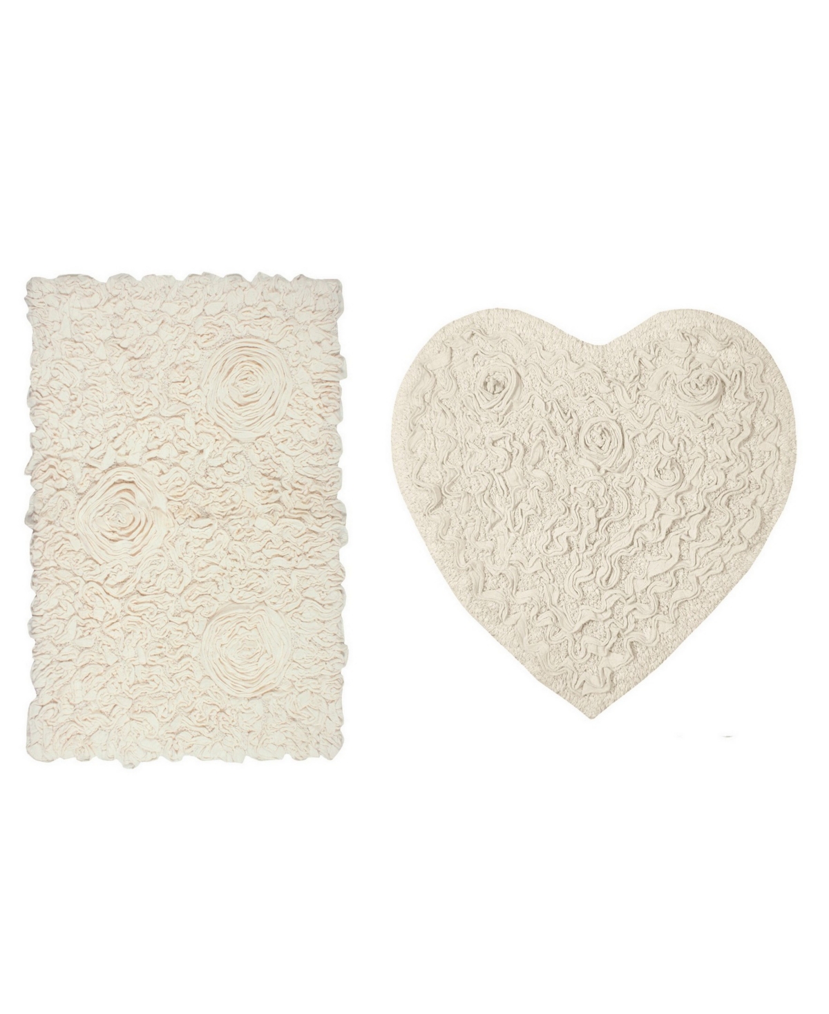 Click here for Home Weavers Bell Flower Heart 2-Pc. Bath Rug Set... prices