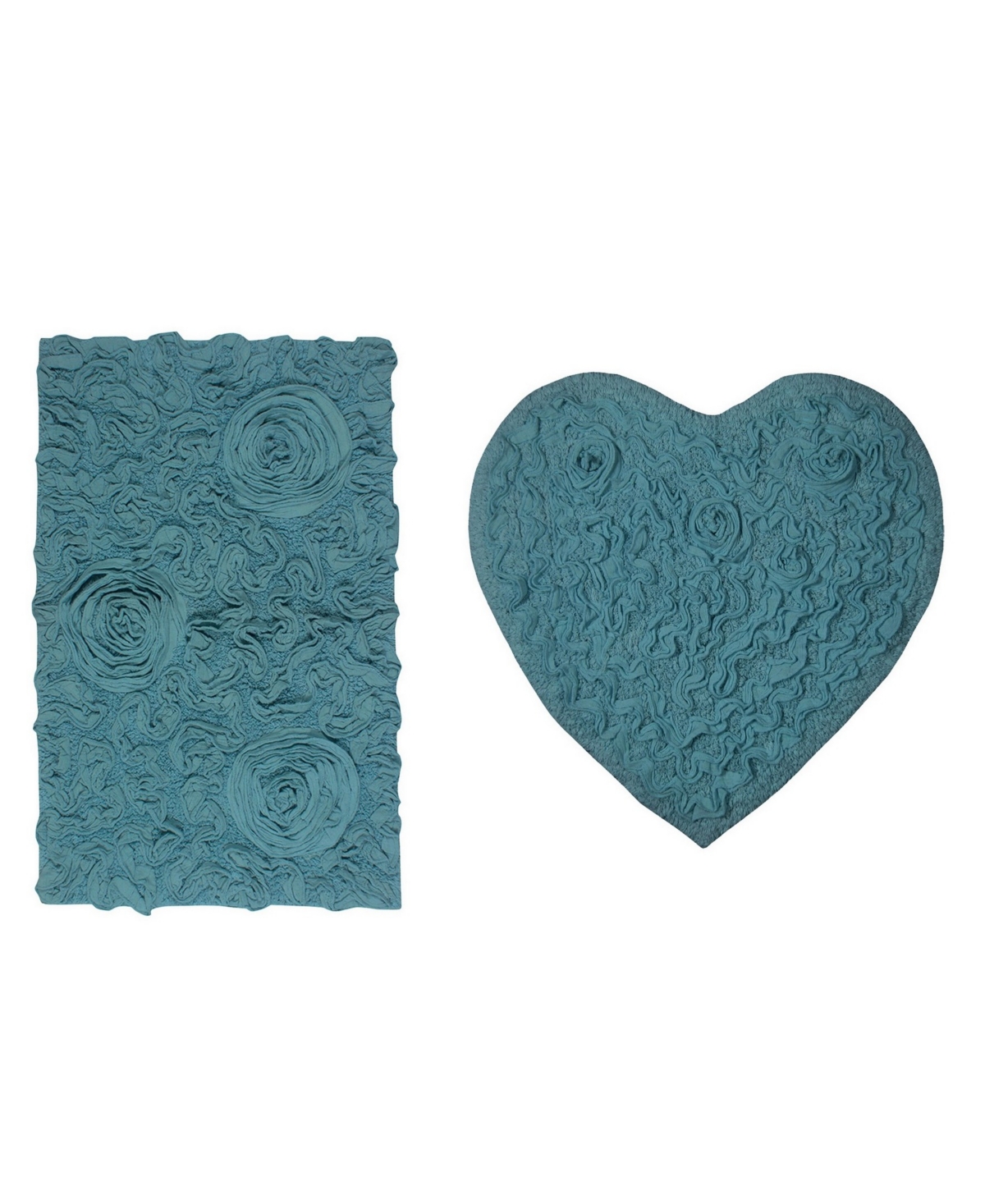 Click here for Home Weavers Bell Flower Heart 2-Pc. Bath Rug Set... prices