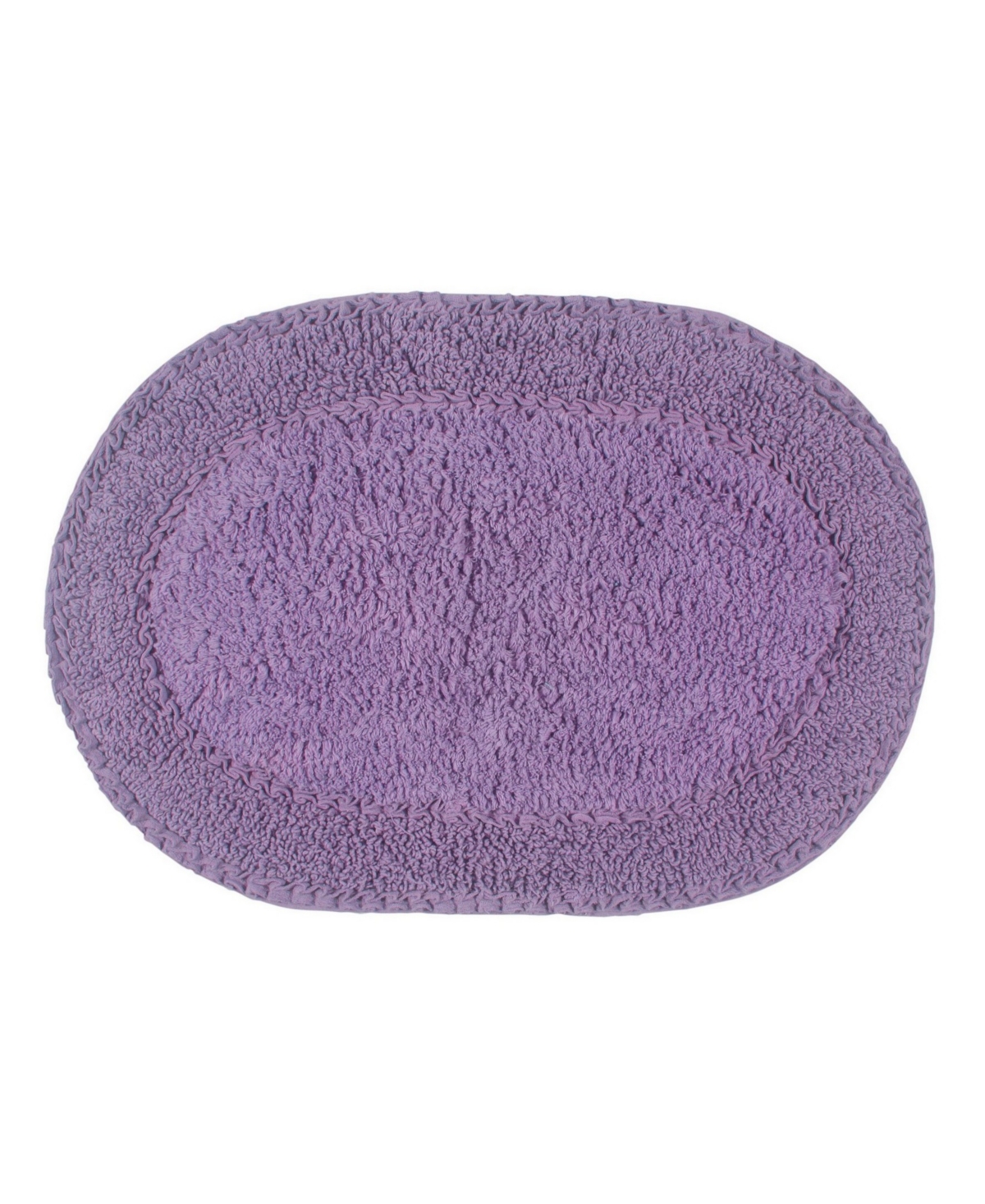 Home Weavers Double Ruffle Bath Rug  17 x 24 - Purple