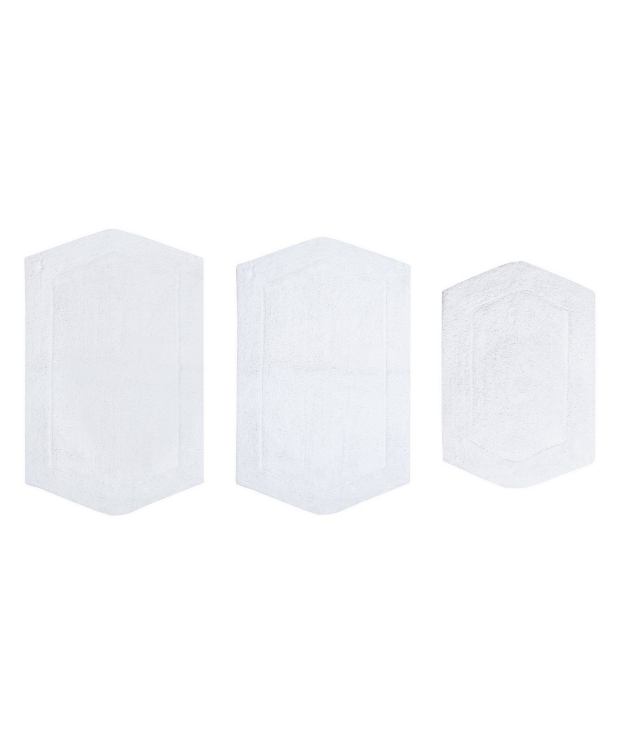 Click here for Home Weavers Waterford 3 Piece Bath Rug Set - Whit... prices