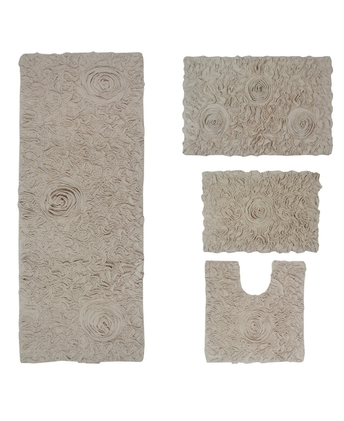 Click here for Home Weavers Bell Flower 4-Pc. Bath Rug Set - Line... prices