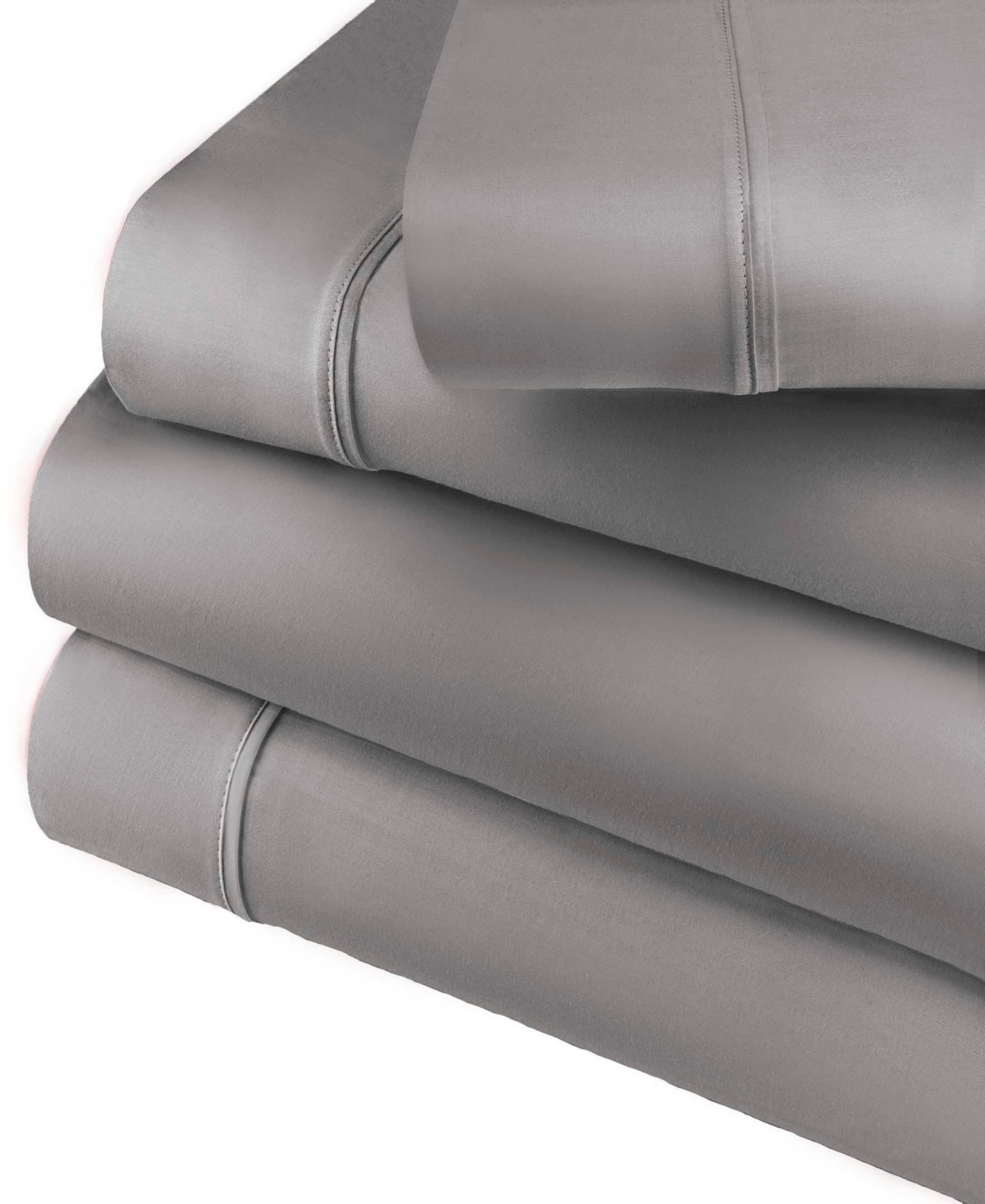 Superior 800 Thread Count Cotton Solid Deep Pocket Bed Sheet Set  Queen - Light grey