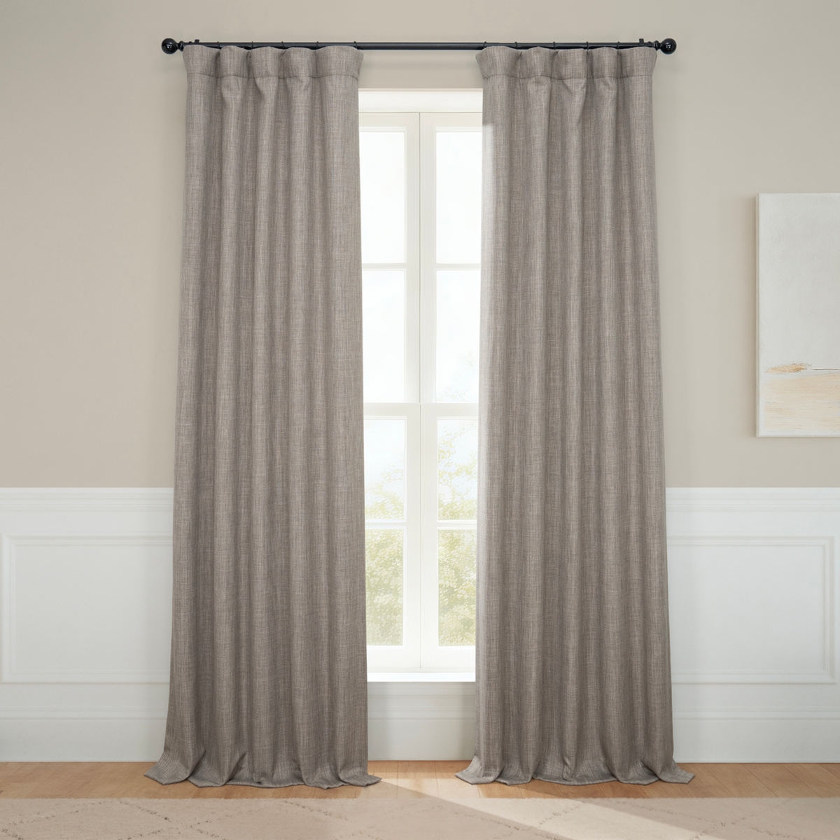 Click here for Half Price Drapes Textured Faux Linen Room Darkeni... prices
