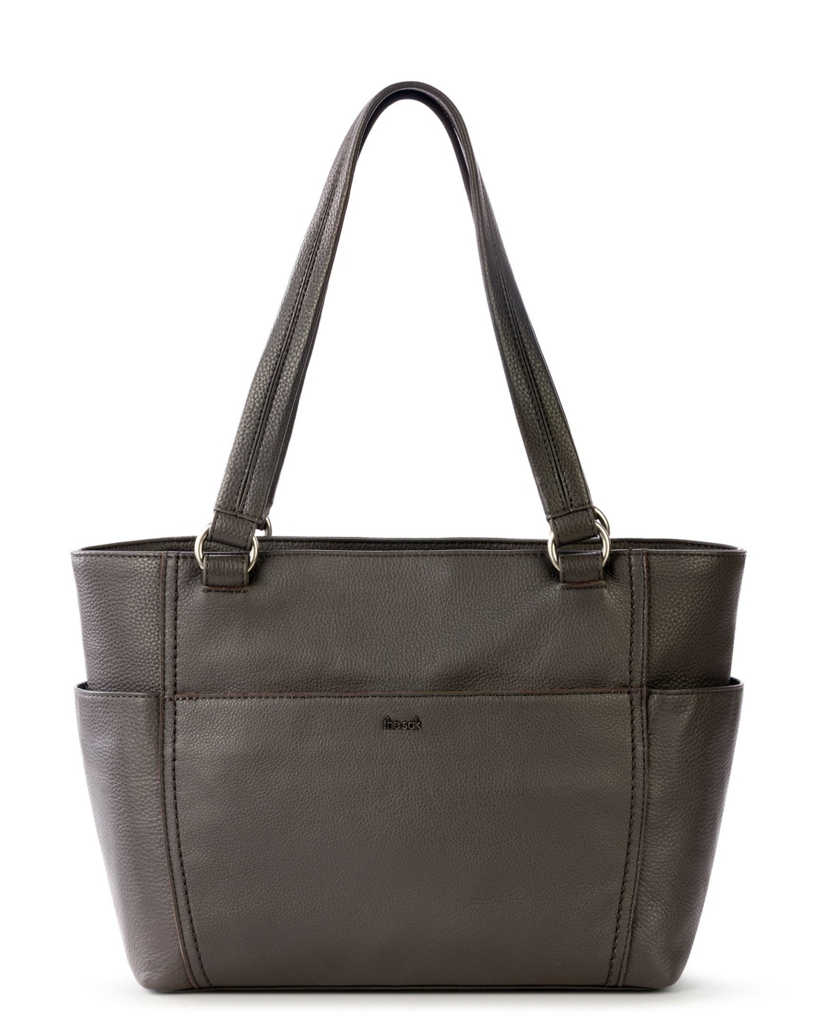 Click here for The Sak Ashby Medium Leather Satchel Bag - Slate prices