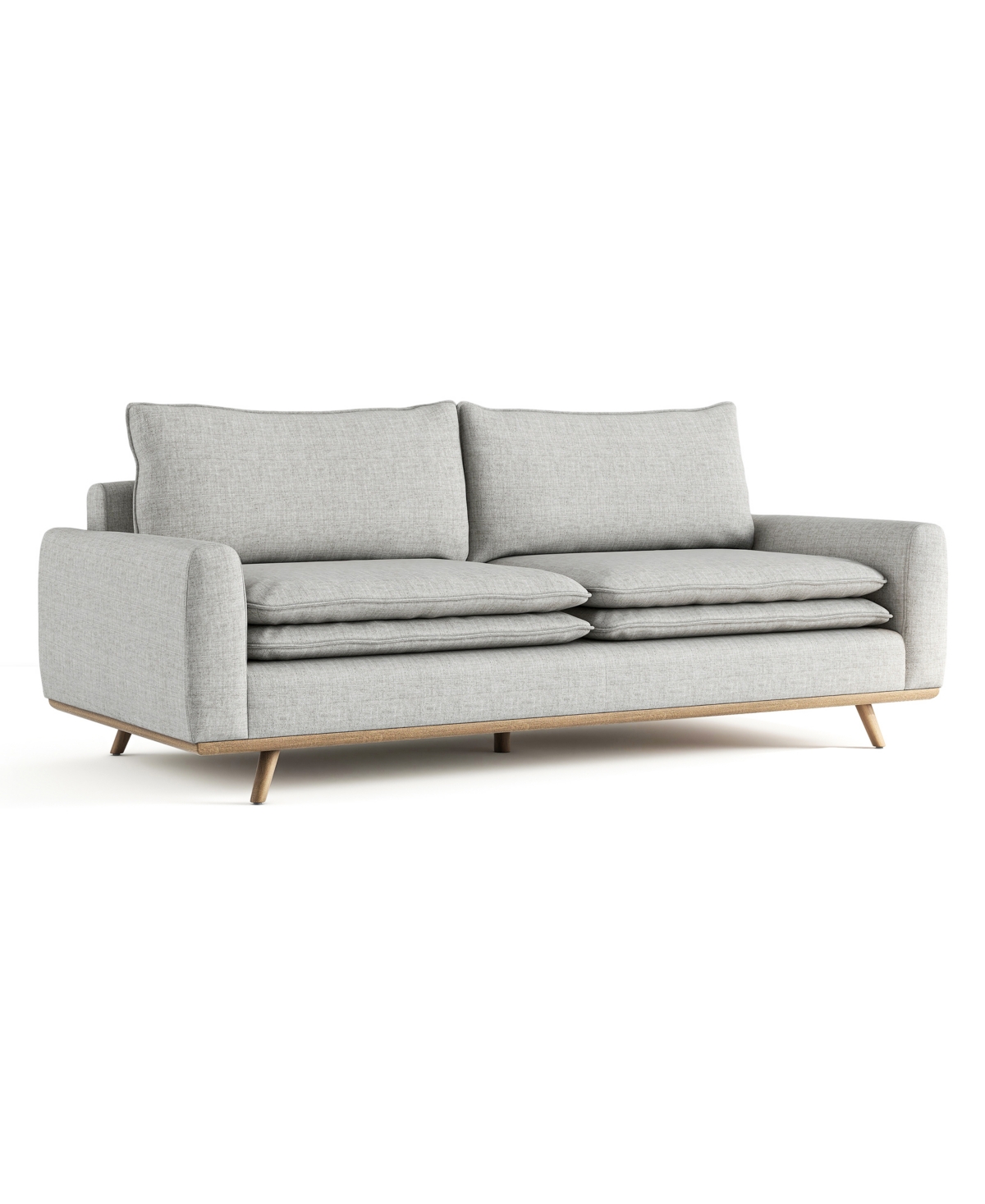 Click here for Furniture of America 83 Kasi Round Arm Sofa - Oak... prices