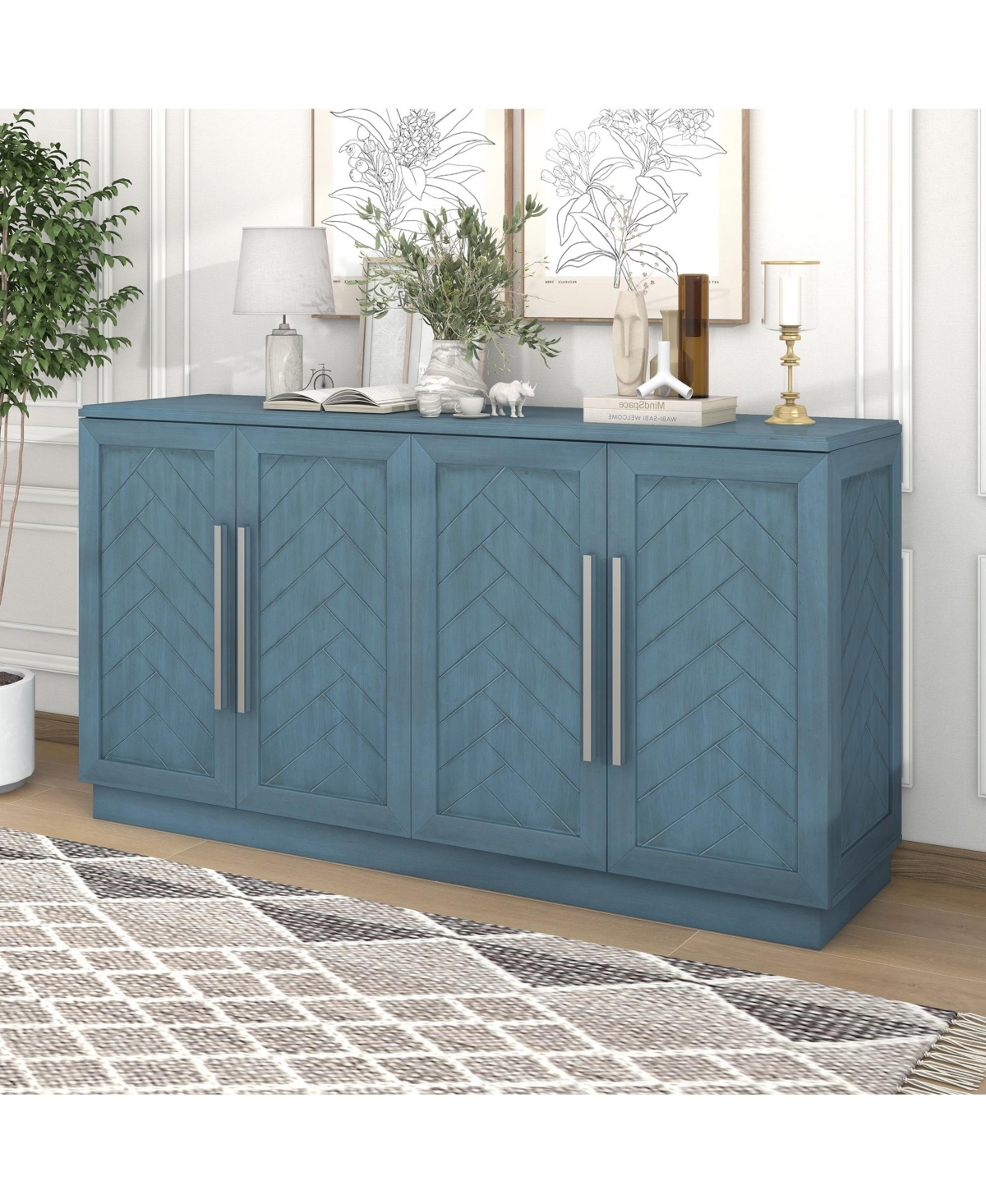 Click here for Slickblue Sideboard with 4 Doors and Large Storage... prices