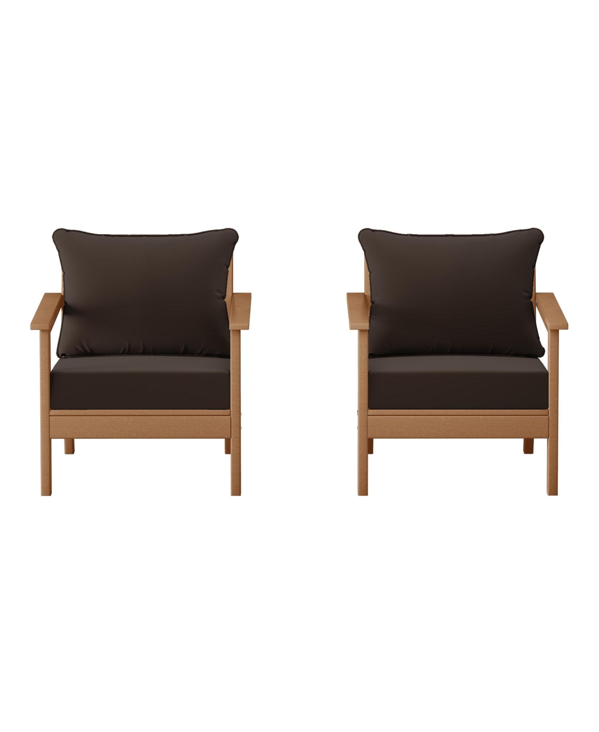 Click here for WestinTrends Outdoor Modern Hdpe Patio Teak Club C... prices
