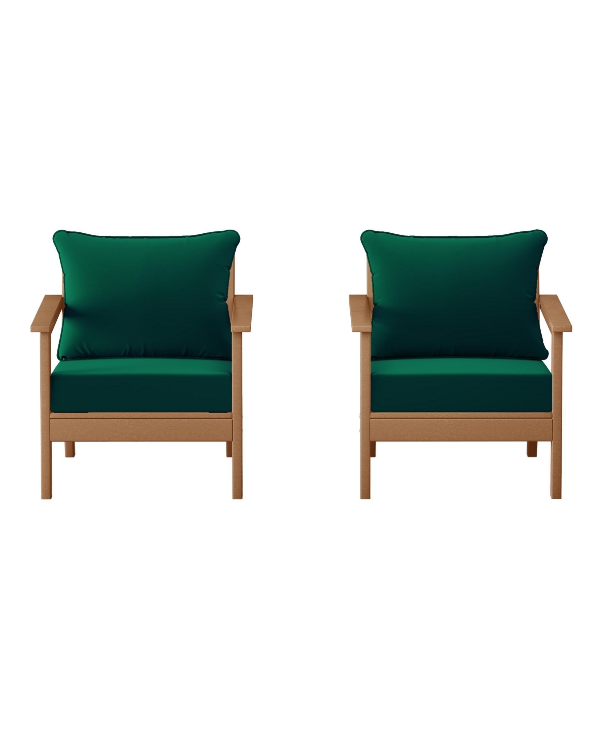 Click here for WestinTrends Outdoor Modern Hdpe Patio Teak Club C... prices