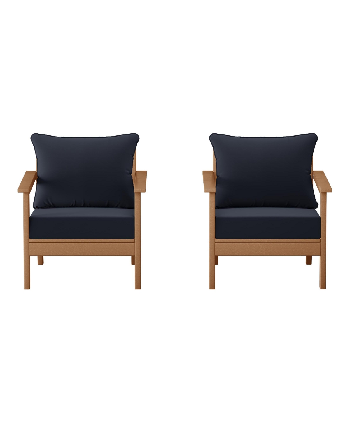 Click here for WestinTrends Outdoor Modern Hdpe Patio Teak Club C... prices