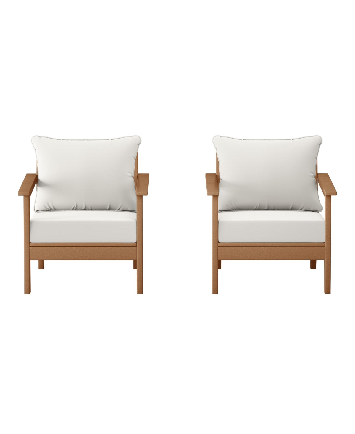 Click here for WestinTrends Outdoor Modern Hdpe Patio Teak Club C... prices