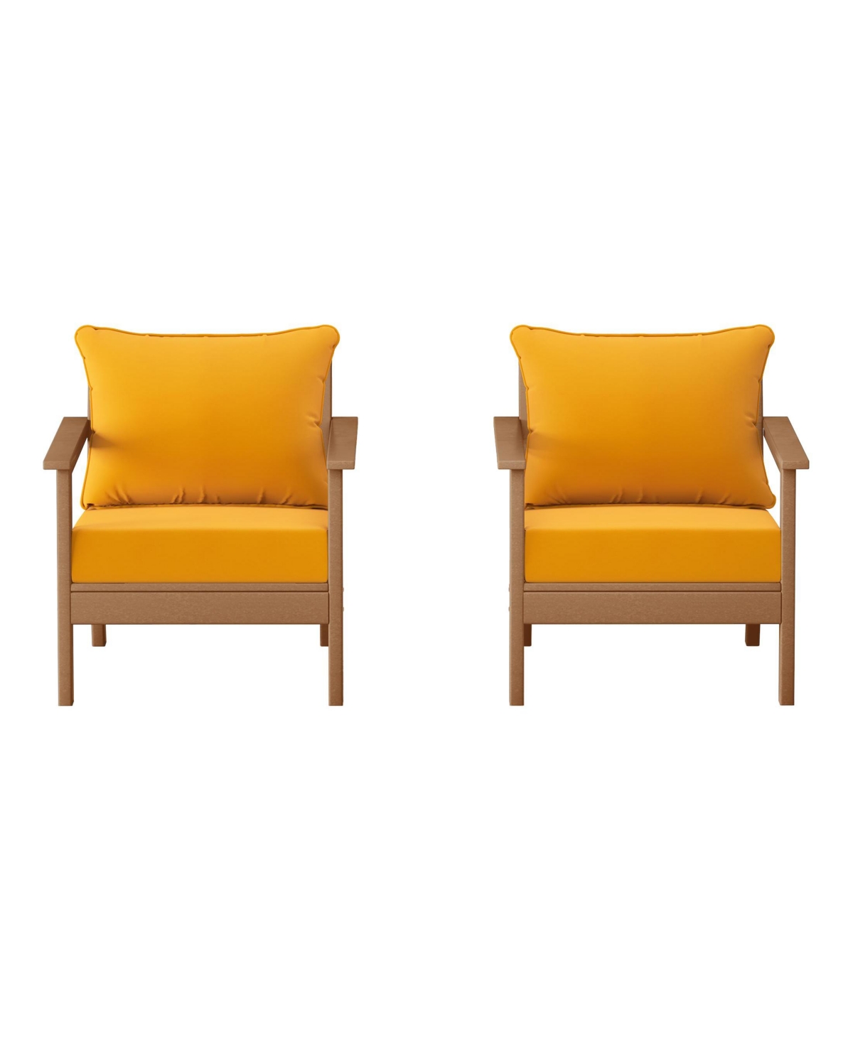 Click here for WestinTrends Outdoor Modern Hdpe Patio Teak Club C... prices