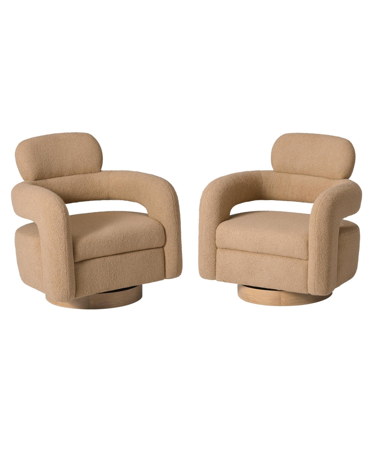 Click here for WestinTrends Mid-Century Modern Faux Sherpa Swivel... prices