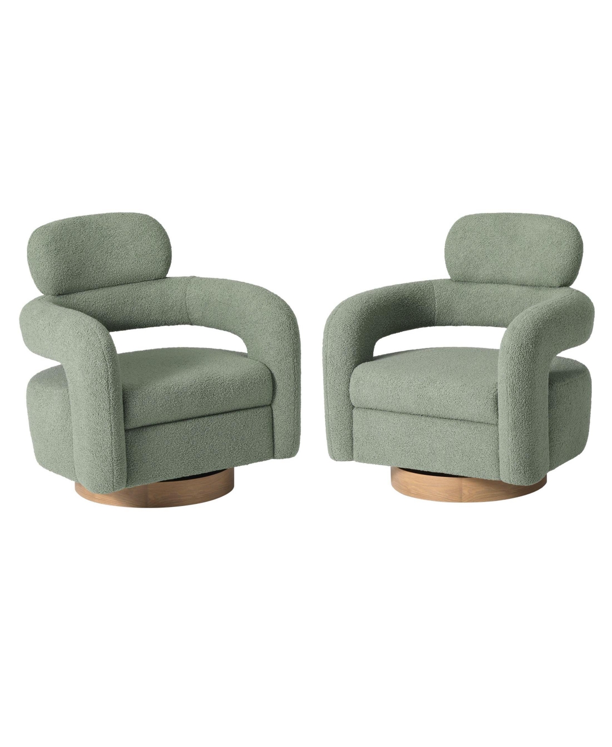 Click here for WestinTrends Mid-Century Modern Faux Sherpa Swivel... prices