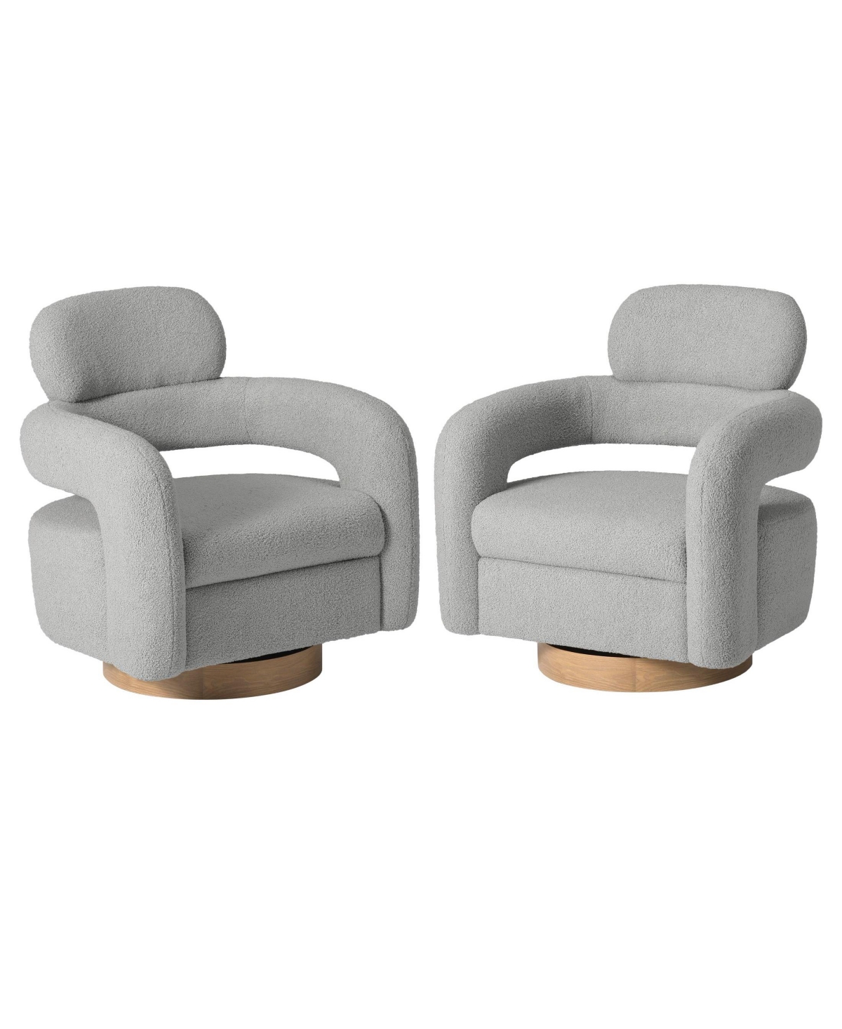 Click here for WestinTrends Mid-Century Modern Faux Sherpa Swivel... prices