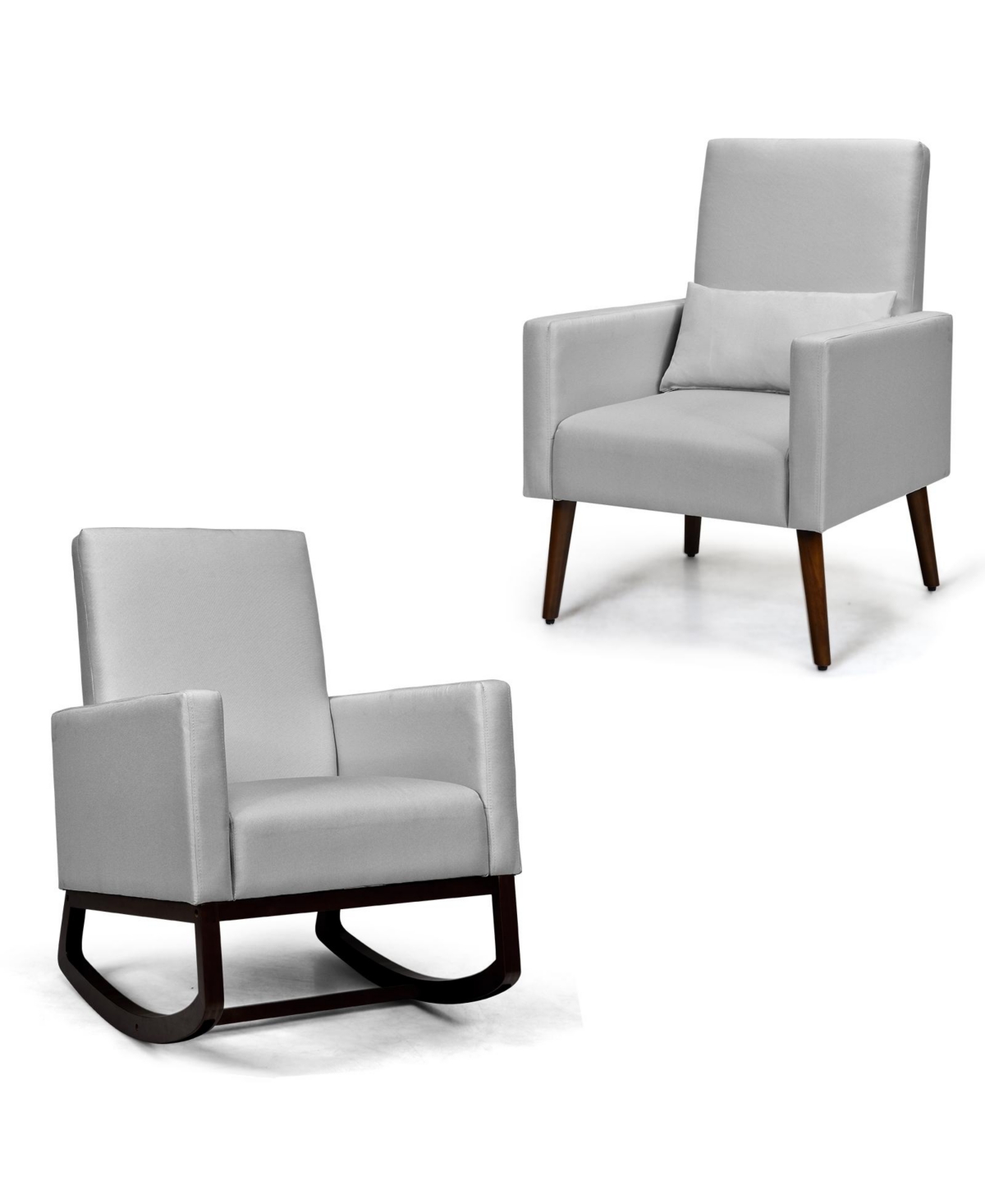 Click here for Gouun 2-in-1 Fabric Upholstered Rocking Chair with... prices