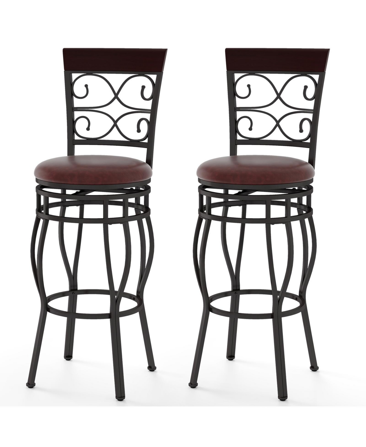 Click here for Gouun 2 Pieces 30 Inch 360 Degree Swivel Bar Stool... prices