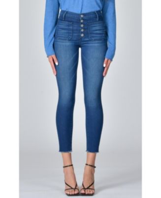 Black Orchid Denim Women's Ava Patch Pocket Skinny Jean - Macy's