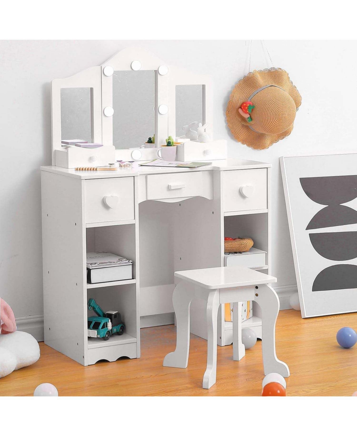 Click here for gaomon Kids Vanity Set  Princess Makeup Table and... prices