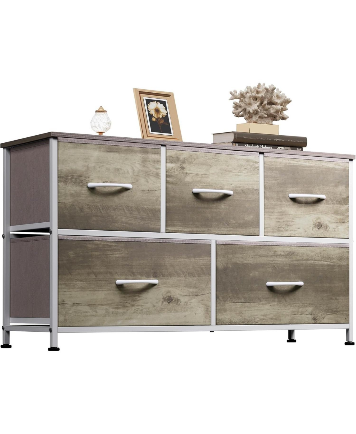 Click here for Wlive Dresser for Bedroom with 5 Drawers Wide Ches... prices