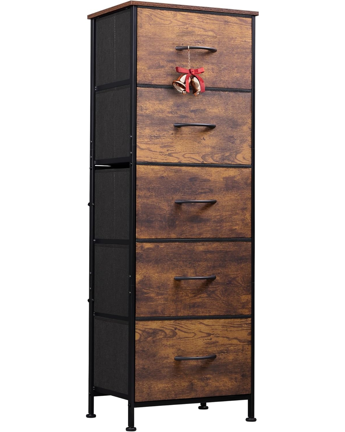 Click here for Wlive Fabric Dresser 5-Drawer Tall Dresser for Bed... prices
