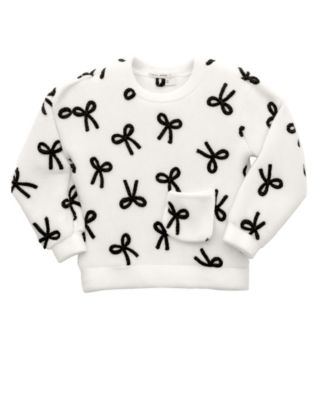 Kate Mack Little Girls Bows Plush Sweatshirt and Jogger, 2-Piece Set ...