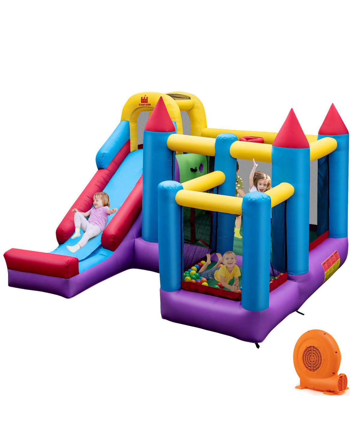 Click here for Gymax Inflatable Bounce House 5-in-1 Inflatable Bo... prices