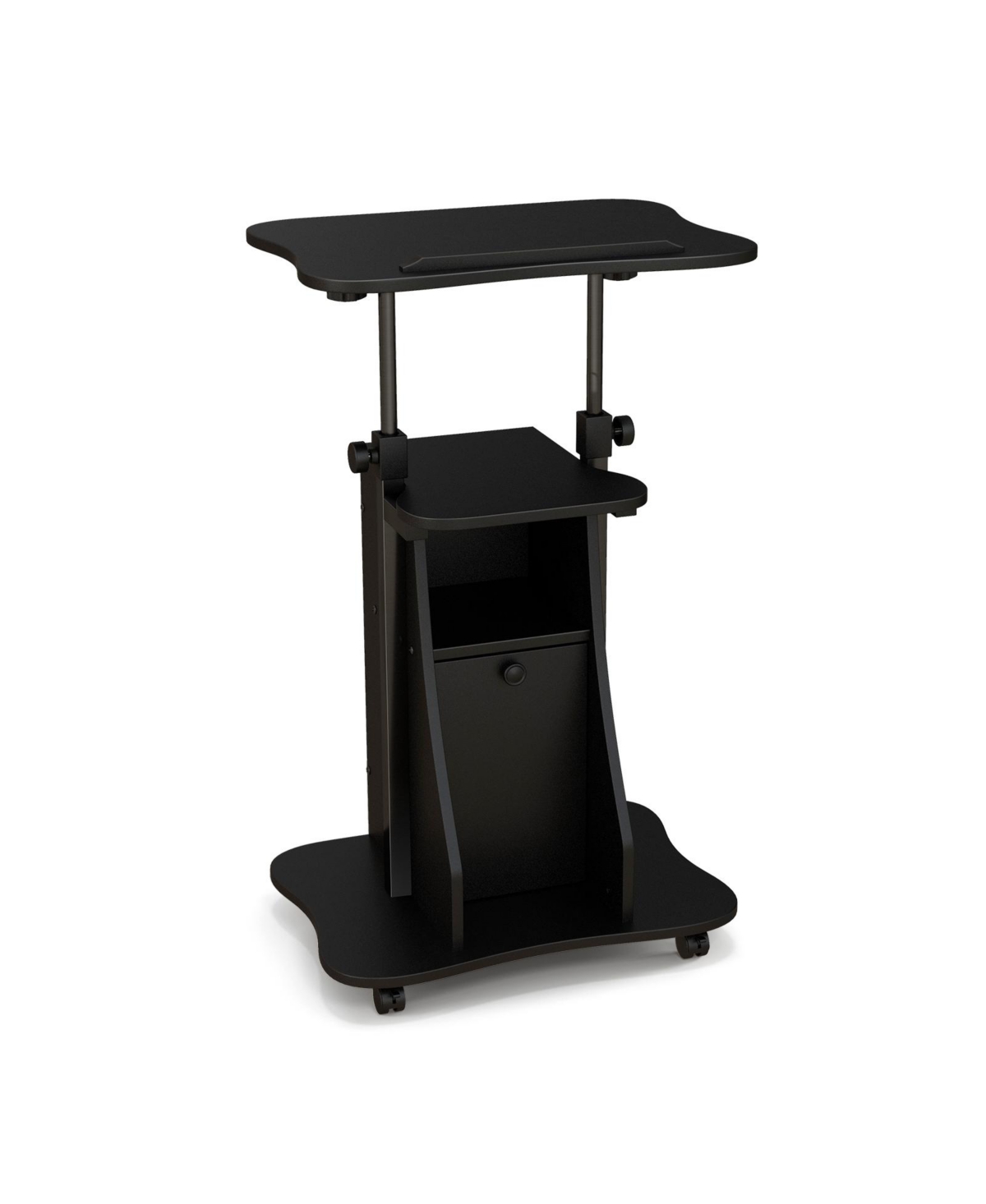 Gouun Adjustable Mobile Standing Desk Cart with Tilt Desktop and ...