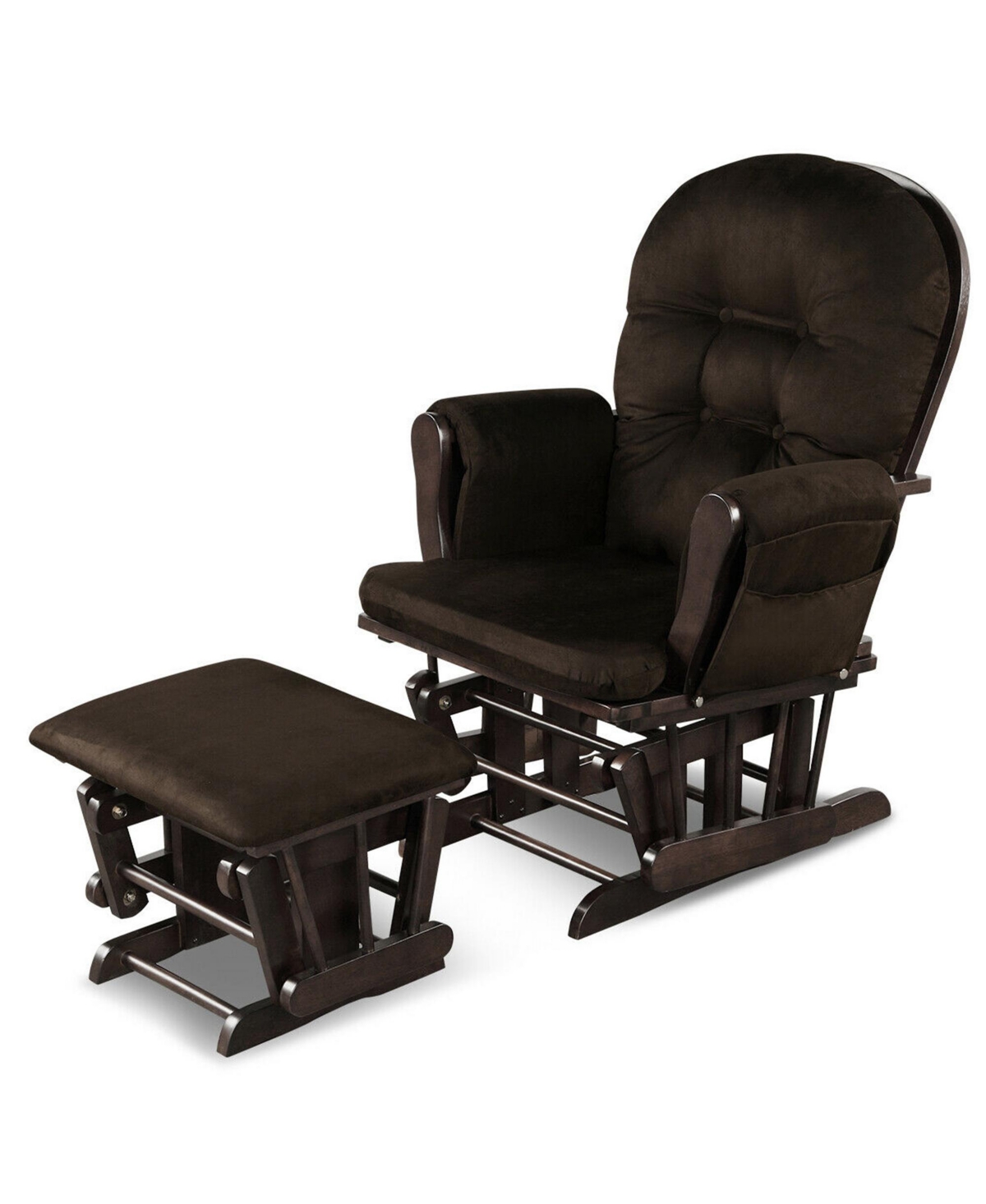Click here for Gymax Glider and Ottoman Cushion Set Wood Baby Nur... prices