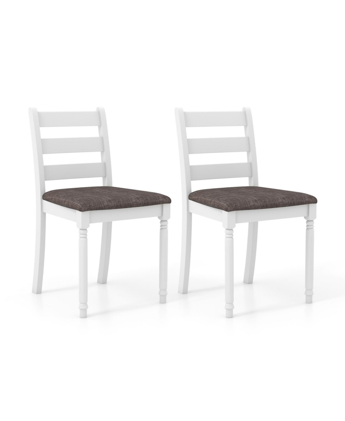 Click here for Gouun Set of 2 Rubber Wood Dining Chairs with Upho... prices