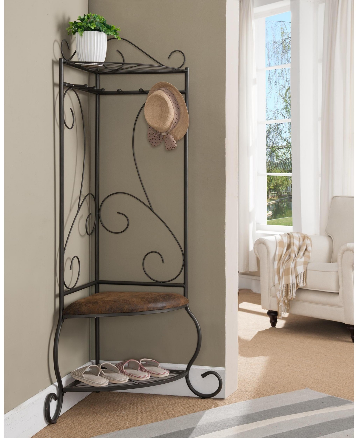 Click here for Kings Brand Furniture Akiba 6-Hook Hall Tree Stora... prices