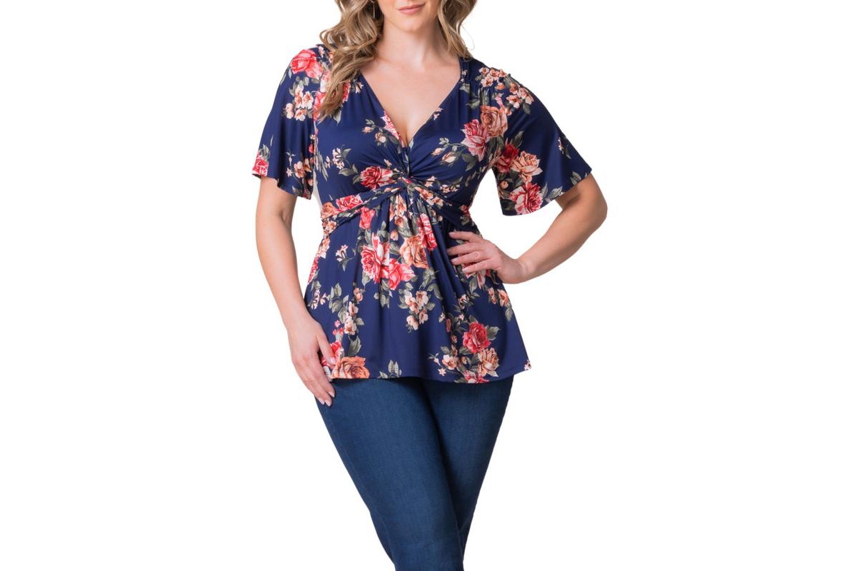 Click here for Kiyonna Plus Size Abby Twist Front Top - Coming up... prices