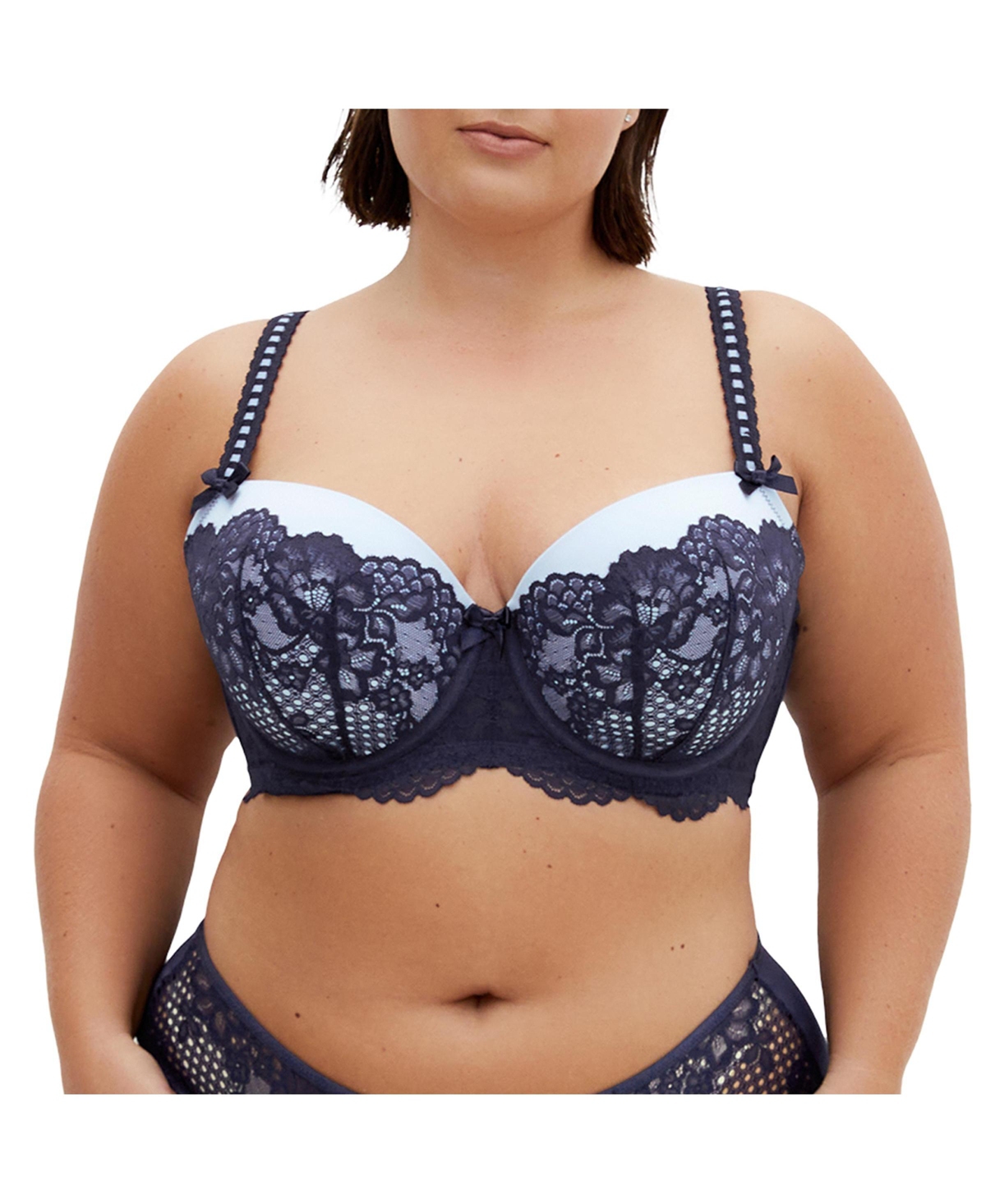Click here for City Chic Plus Size Leyla Contour Bra - French nav... prices