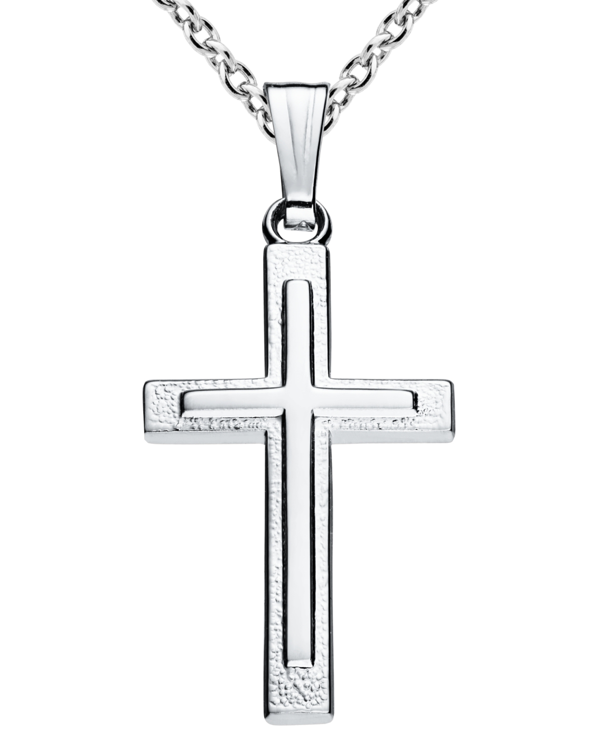 Click here for Childrens Elevated Cross 15 Pendant Necklace in St... prices
