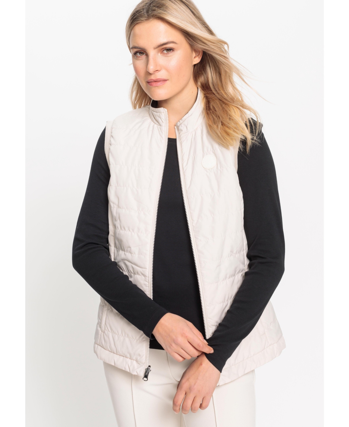 Click here for Olsen 2-in-1 Reversible Quilted Vest - Black prices