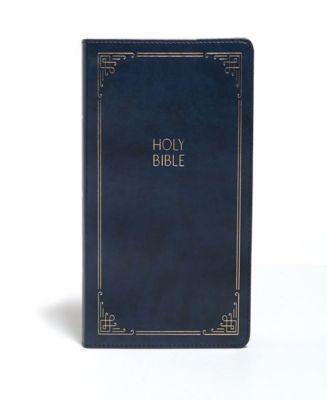 KJV Large Print Personal Size Reference Bible, Navy Leathertouch by ...