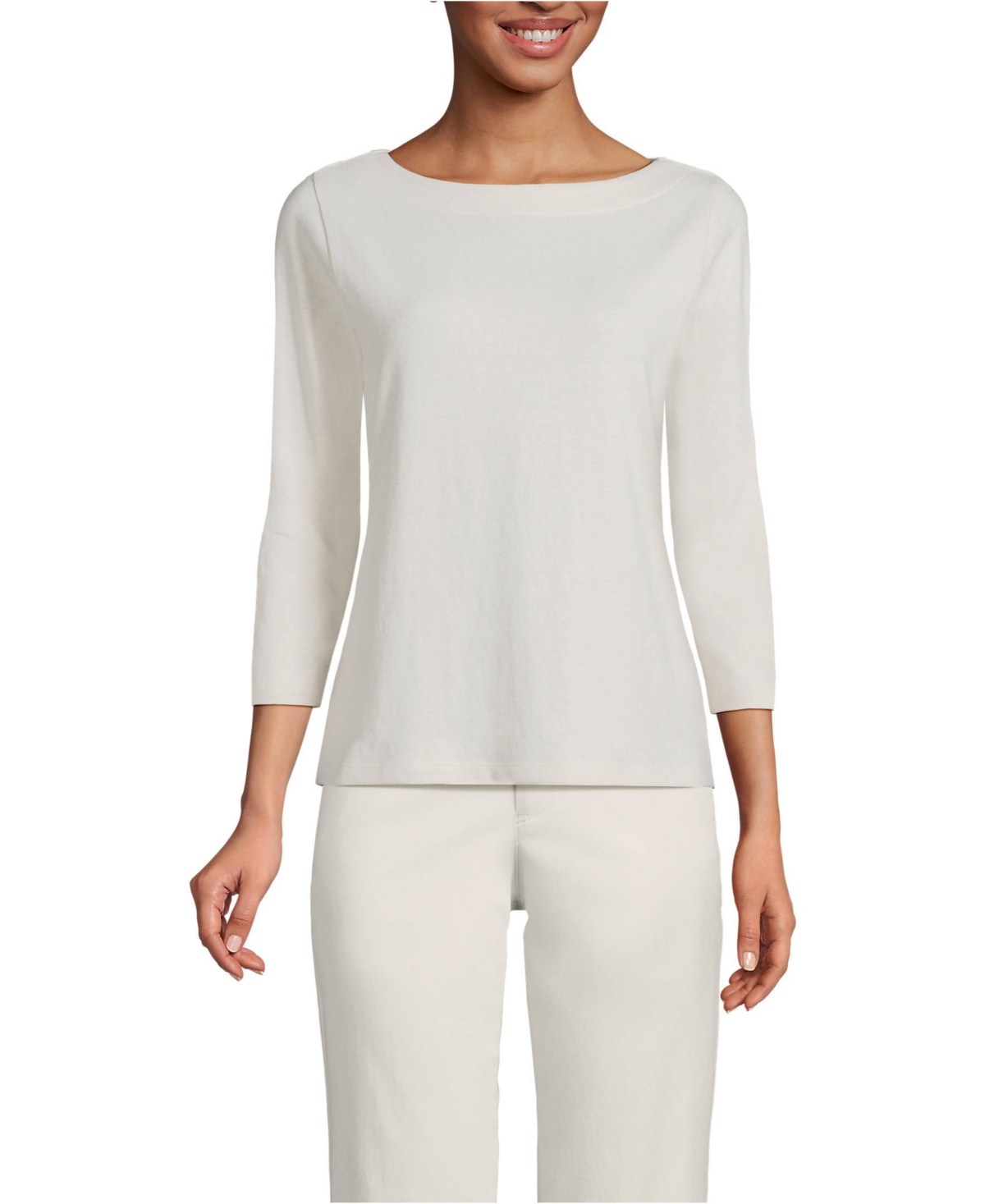 Click here for Lands End Womens Mariner Jersey Boatneck Top - Oys... prices