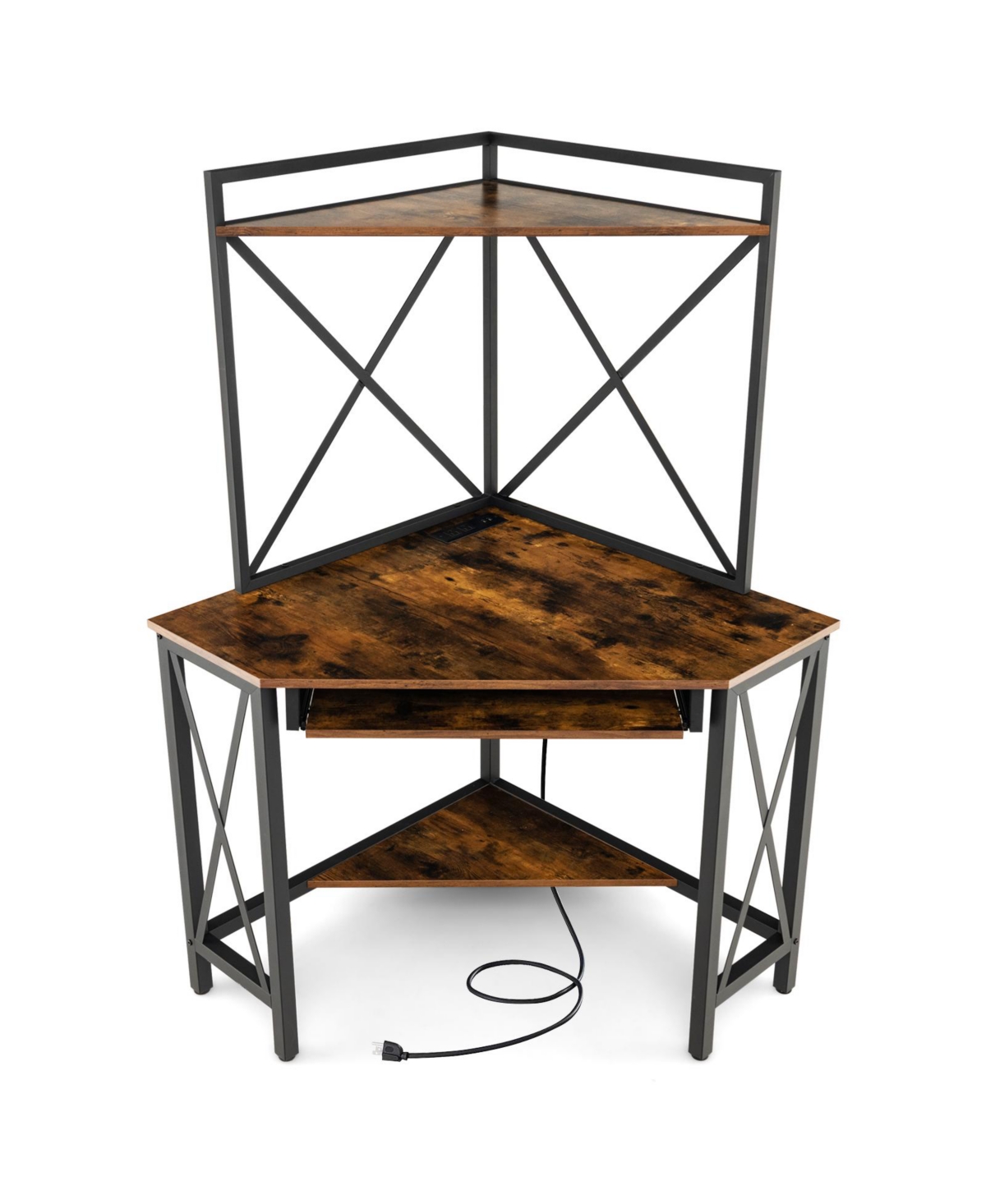 Click here for Gouun Space-Saving Corner Computer Desk with with... prices