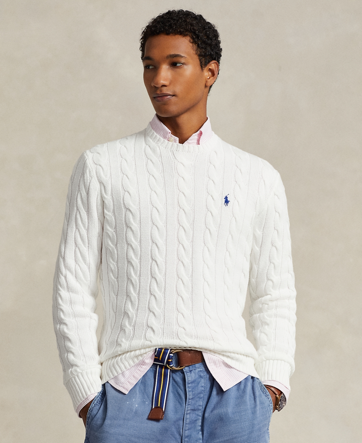 Click here for Polo Ralph Lauren Mens Cable-Knit Cotton Sweater -... prices