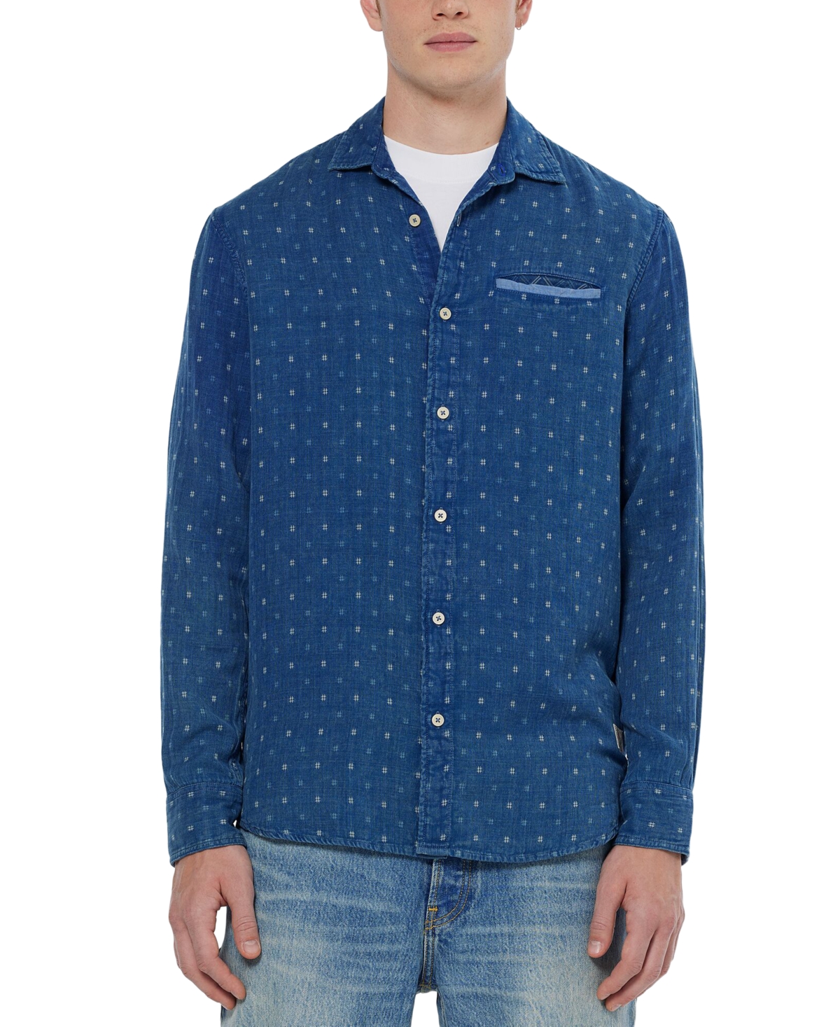 Click here for Scotch & Soda Mens Long Sleeve Special Denim Weave... prices