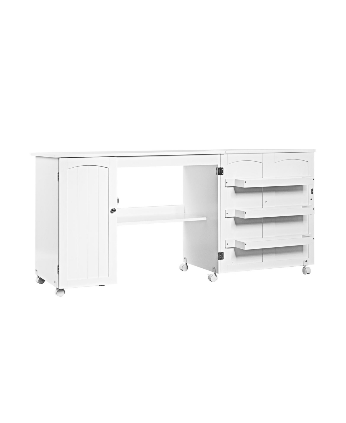 Click here for Gouun Folding Sewing Table Shelves Storage Cabinet... prices
