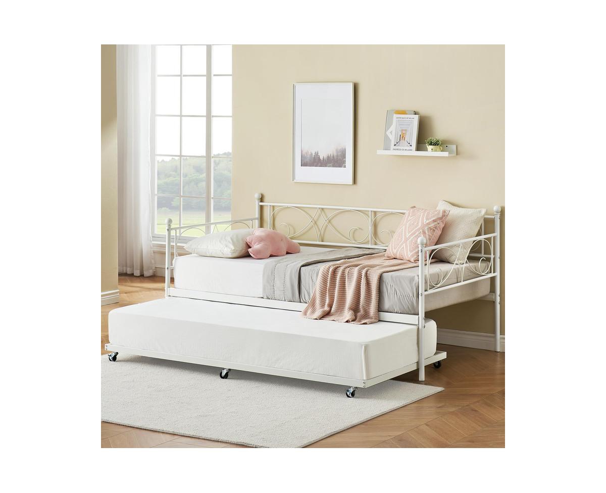 Click here for gaomon Twin Daybed with Trundle  Modern Metal Dayb... prices