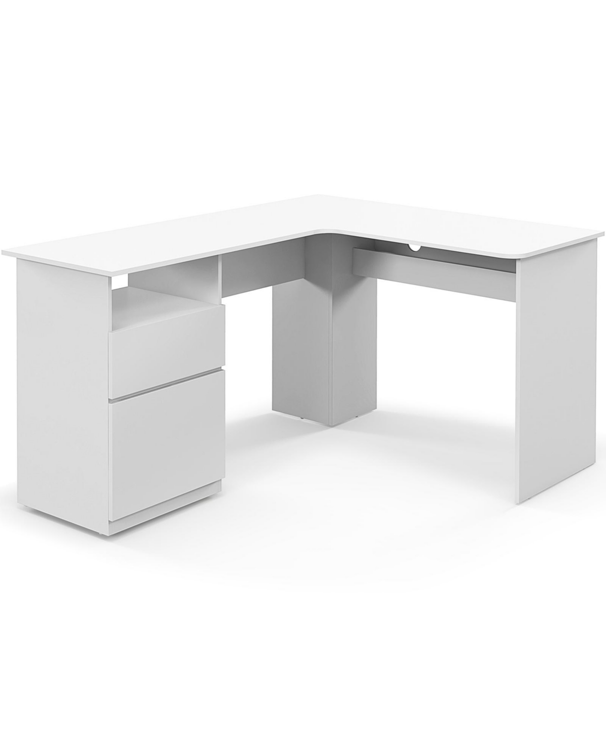 Click here for Gouun L-Shaped Computer Desk with Letter File Draw... prices