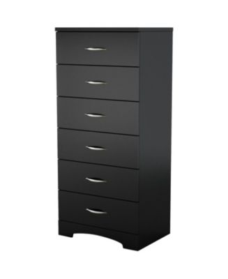 Slickblue Black 6-Drawer Lingerie Chest for Contemporary Bedroom ...