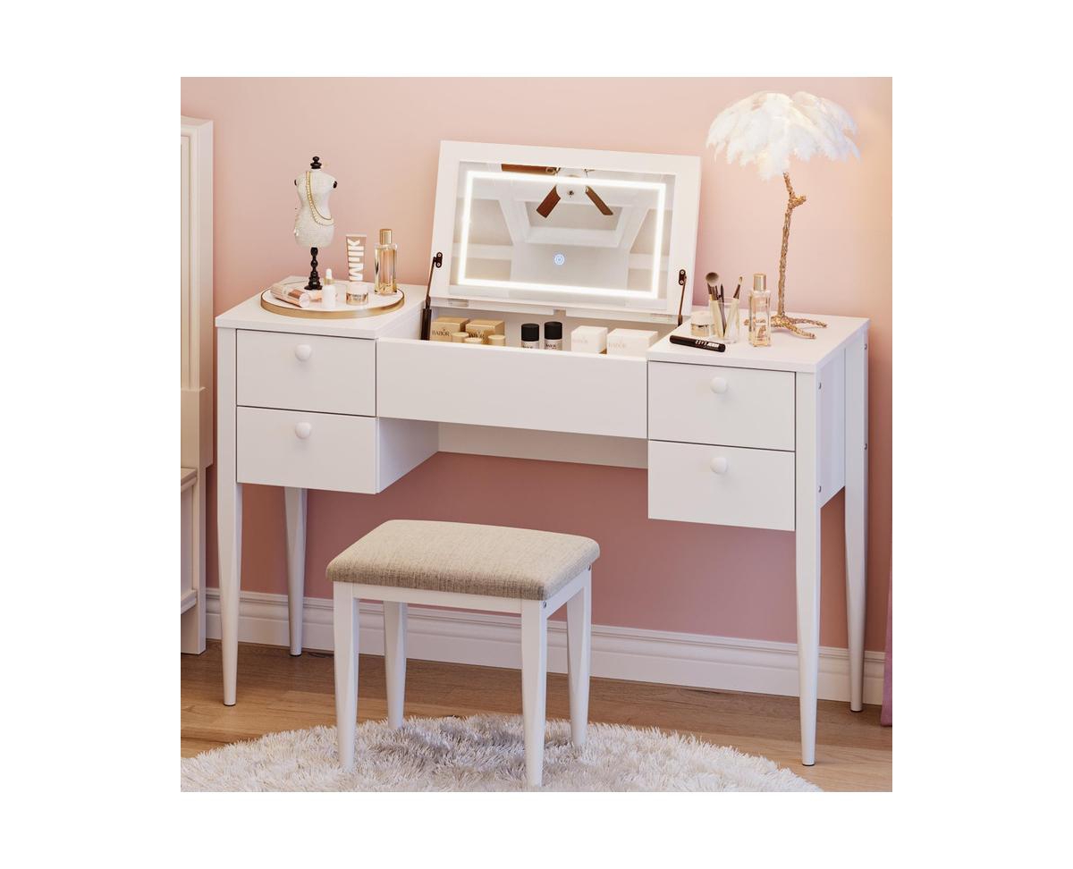 Click here for gaomon 47 Makeup Vanity Desk with Flip Top Mirror... prices