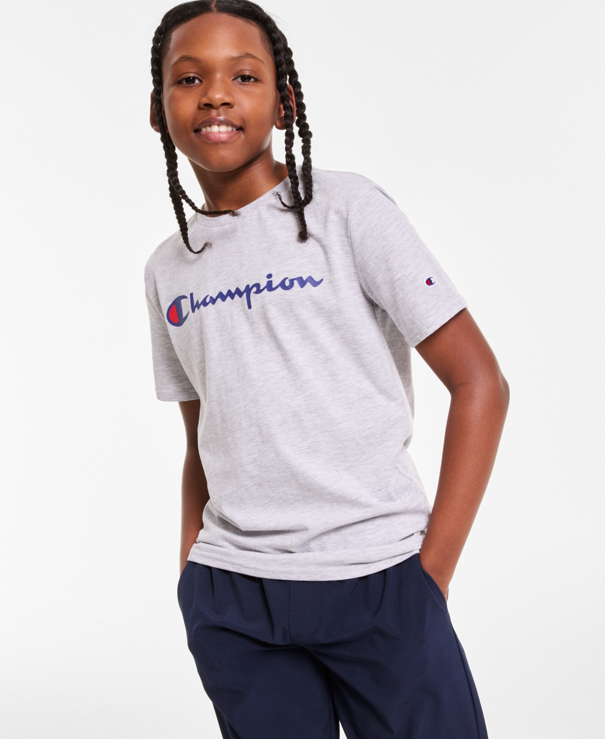 Click here for Champion Big Boys Signature Logo T-Shirt - Heather... prices