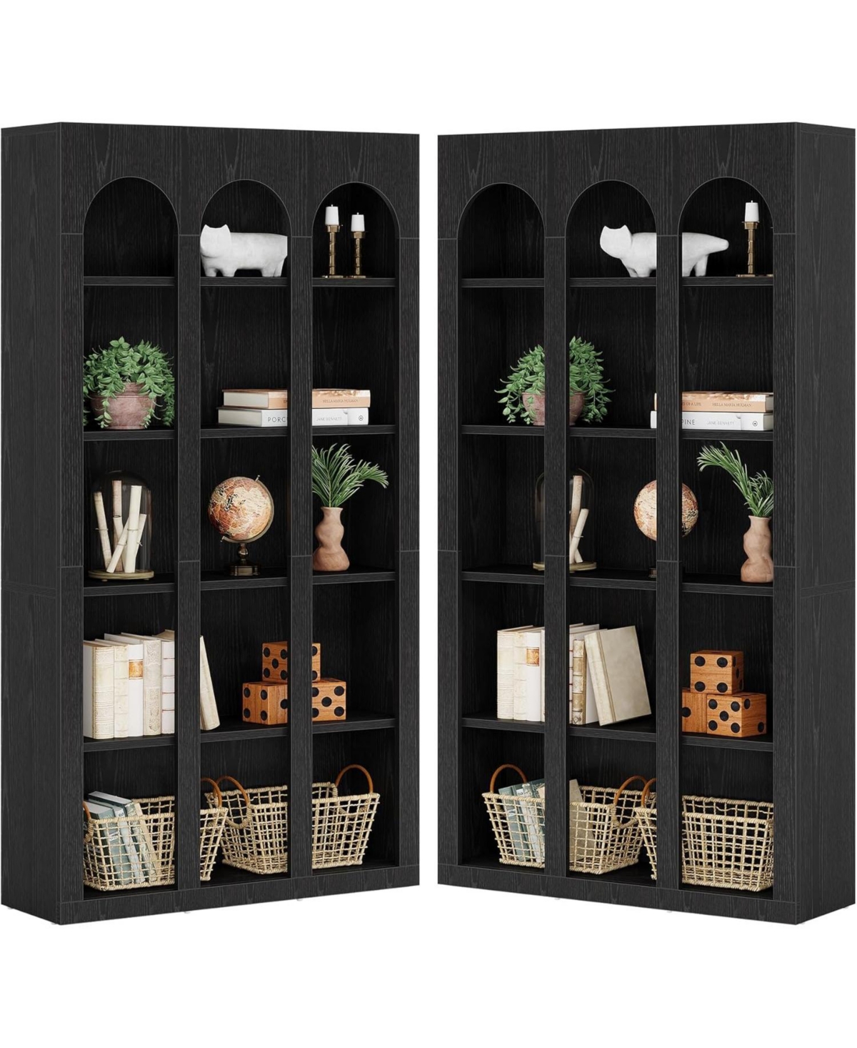 Click here for Tribesigns 5-Tier Farmhouse Tall Bookshelf Set of... prices